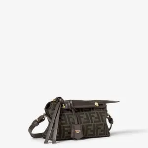 Fendi Ff Zucca Jacquard And Leather Mini Bag